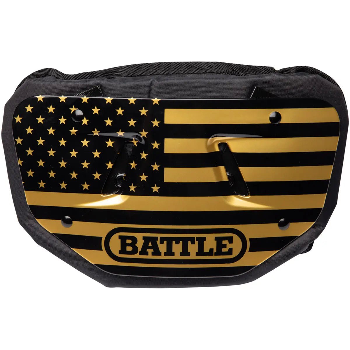 Battle Sports Chrome American Flag Back Plate - Gold American Flag ...