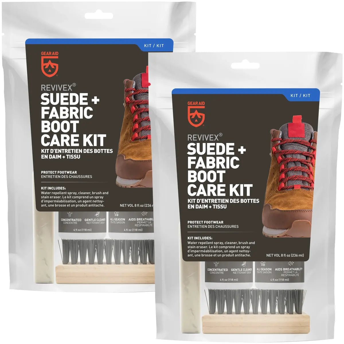 Gear Aid Revivex Suede and Fabric Boot Care Kit - 2-Pack – Forza Sports