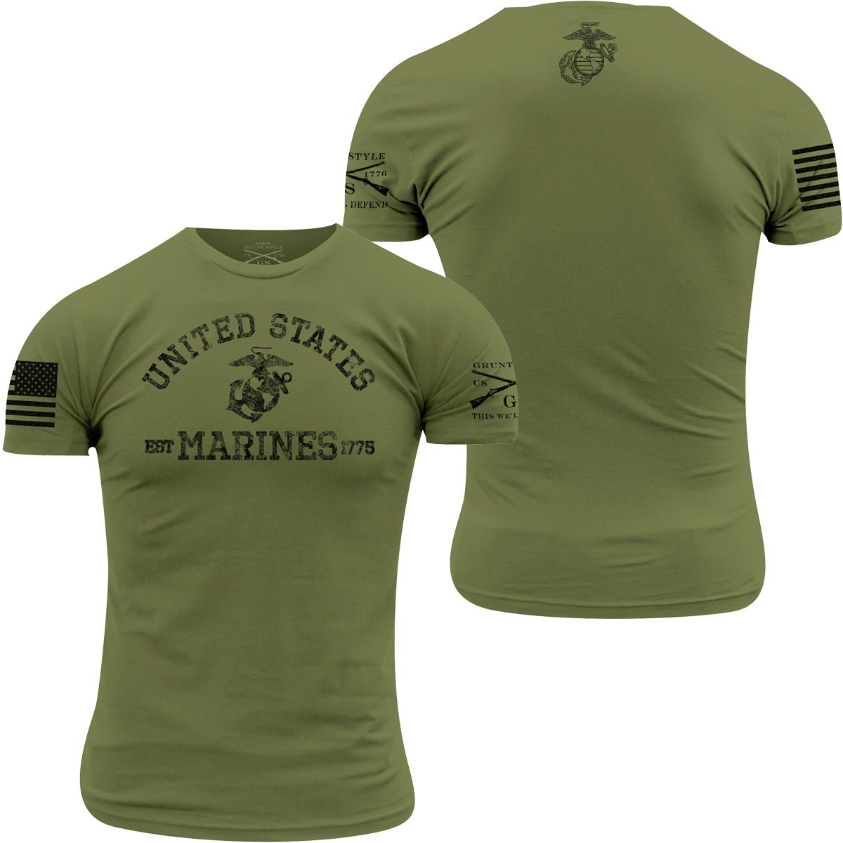Grunt Style USMC - Est. 1775 T-Shirt - Military Green – Forza Sports