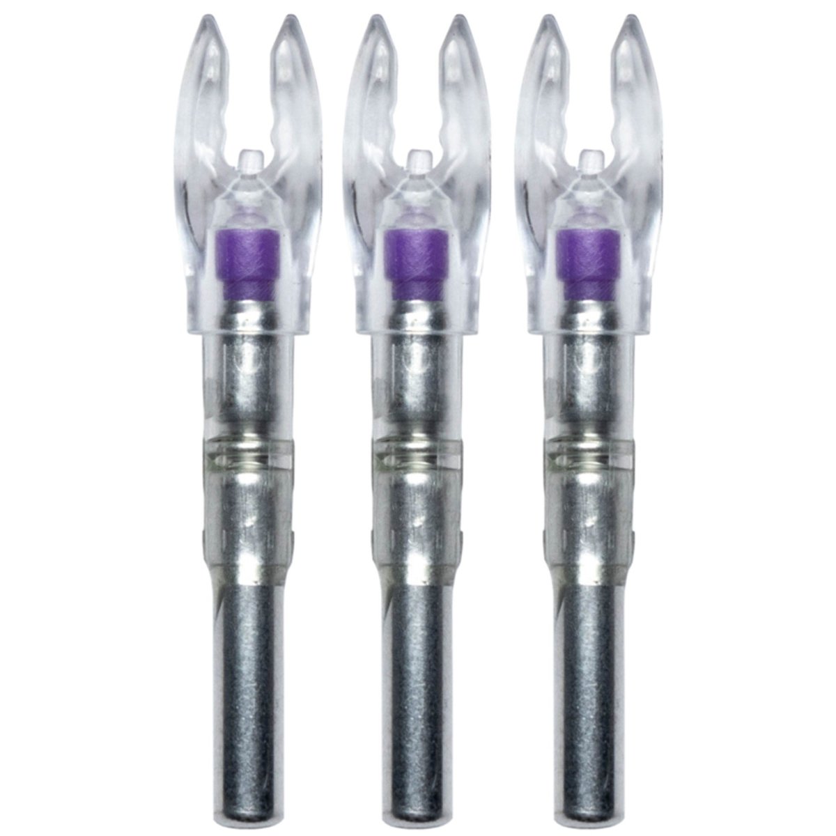 Nockturnal Fit Universal Size Strobing Red and Blue Lighted Nock 3-Pac ...