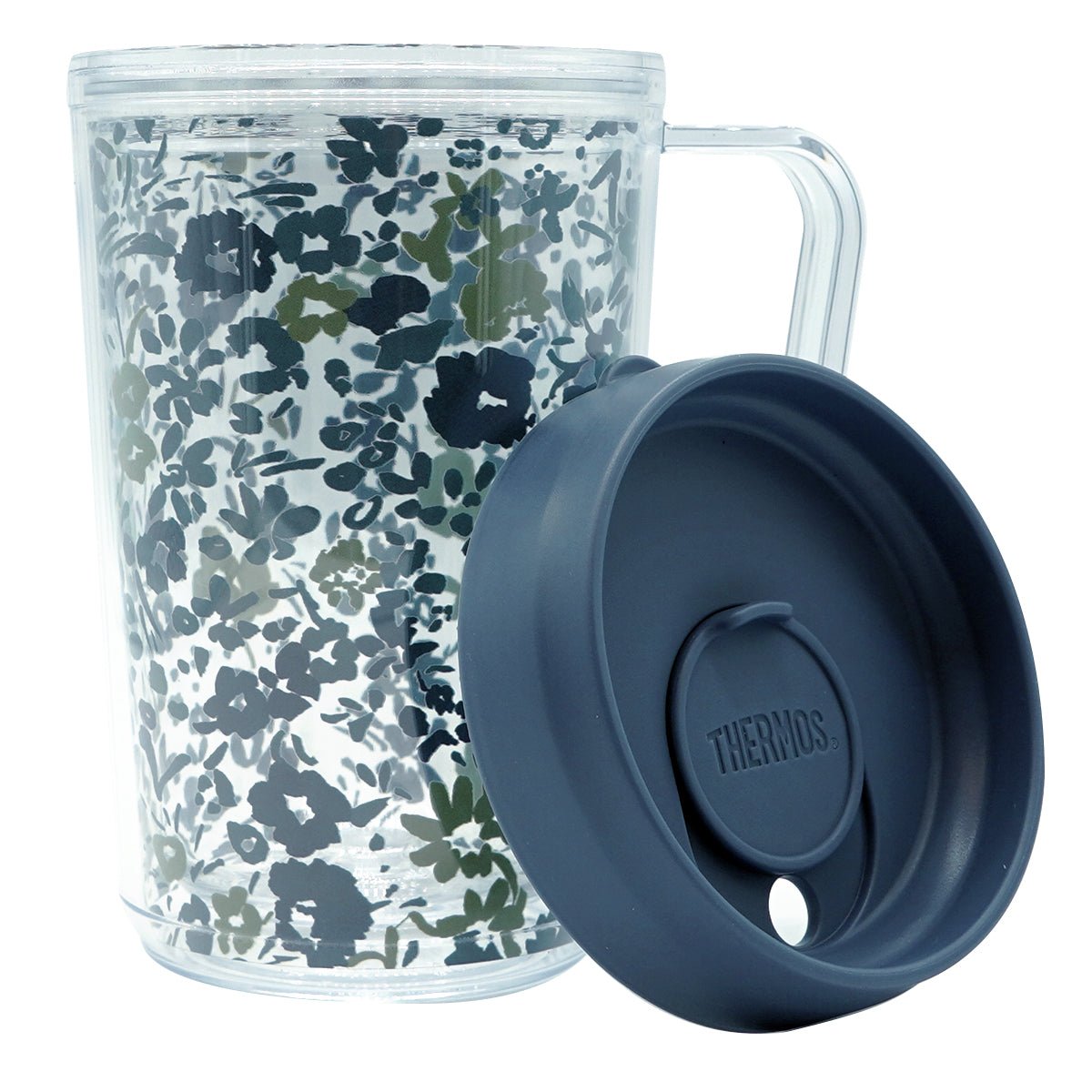 Thermos 16 oz. Double Wall Desk Mug with Slide Lock Lid - Watercolor F ...