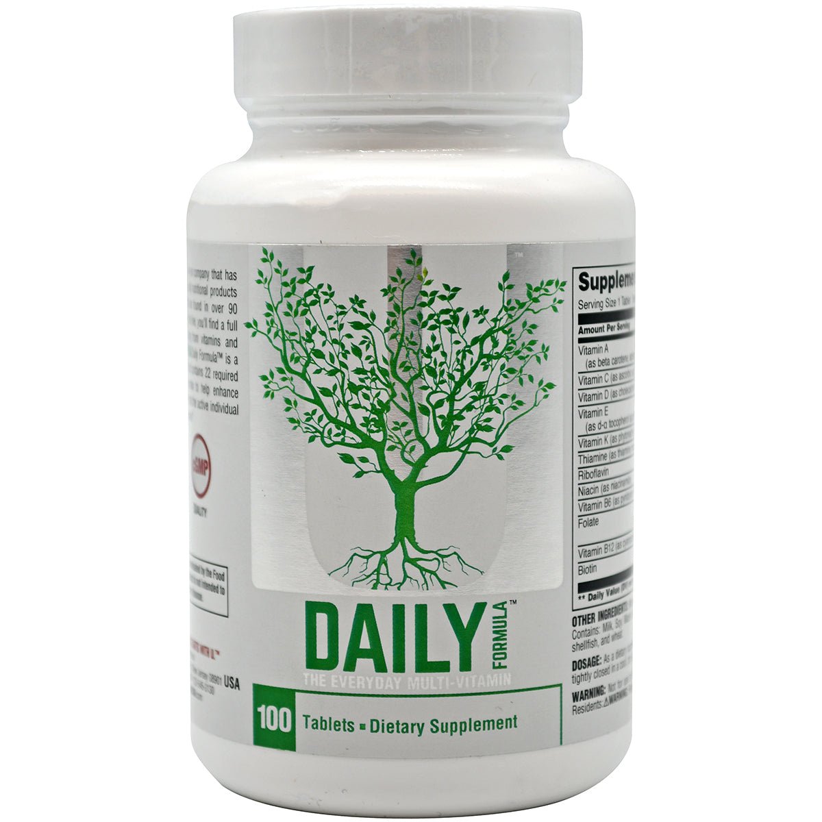 Universal Nutrition Daily Formula Dietary Supplement - 100 Tablets ...