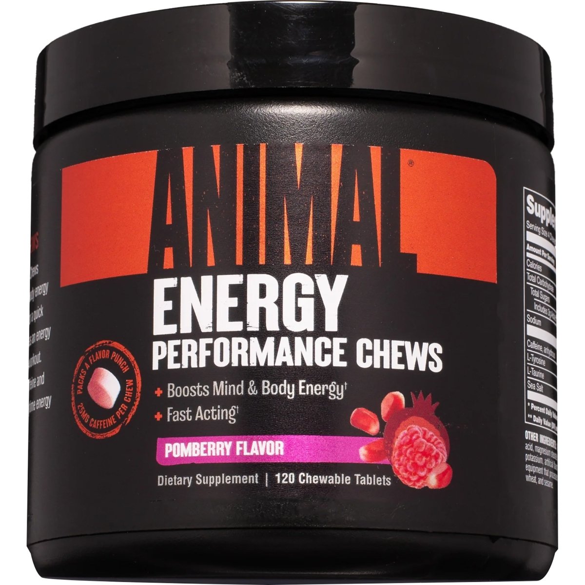 Universal Nutrition Animal Energy Chews - Pom-Berry - 120 Tablets ...